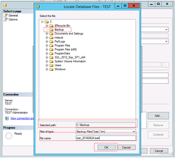 How to Backup a Database in SSMS