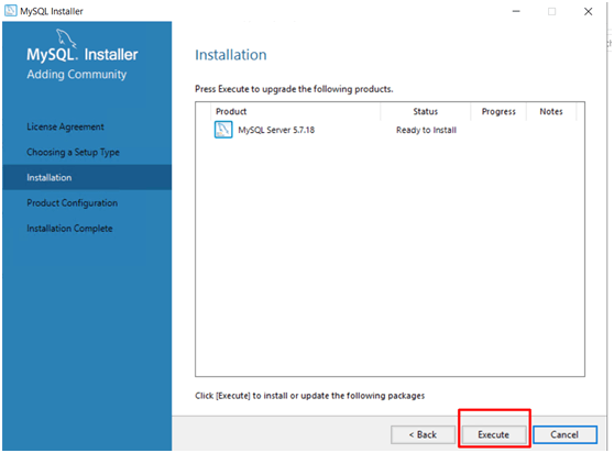 How to install MySQL 5.7 in Windows server?