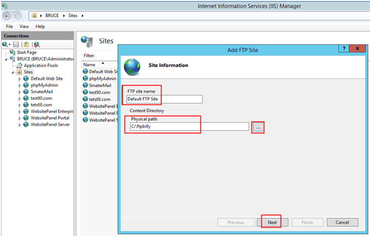 How to Create a FTP Account in Windows Server