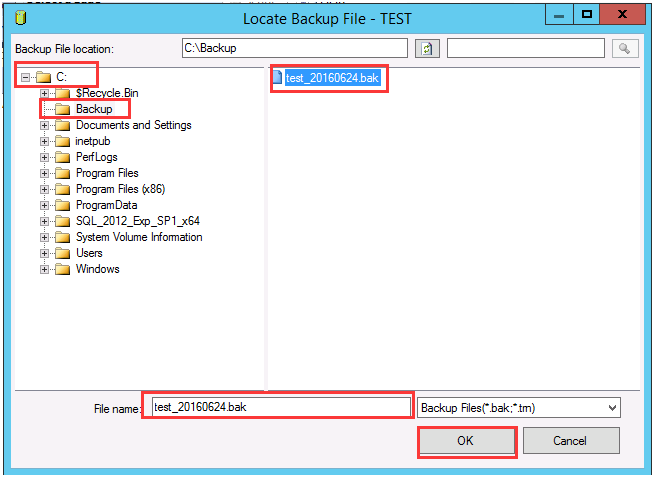 How to Restore a Backup of a Database in SSMS