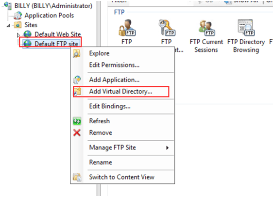 How to Create a FTP Account in Windows Server