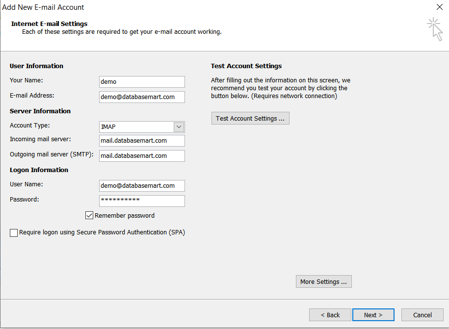 How to Configure Outlook with SMTP Authentication