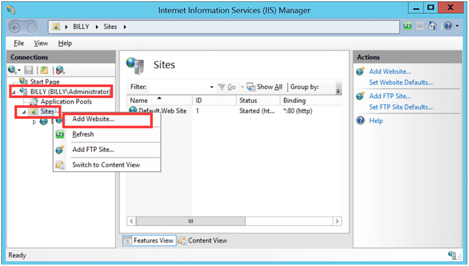 How to Create Site in IIS Manually