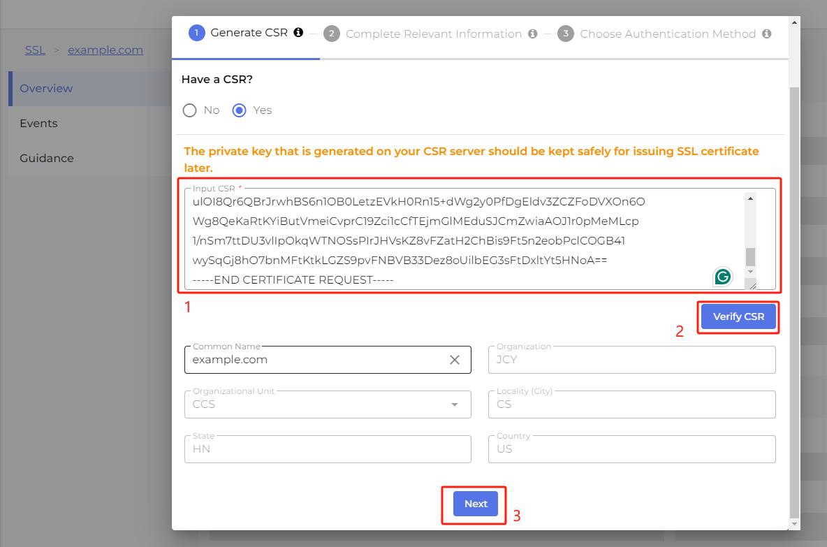 SSL Certificate General Process