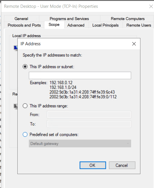 How to Restrict RDP Access Scope in Firewall