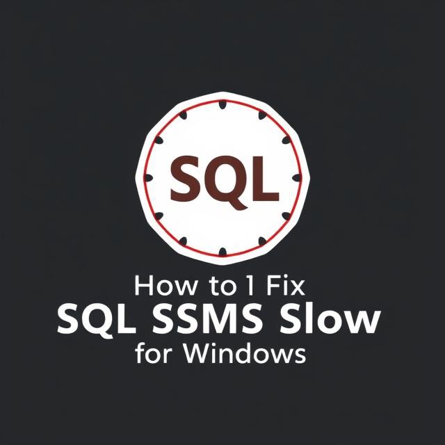How to Fix SQL SSMS Slow in Windows